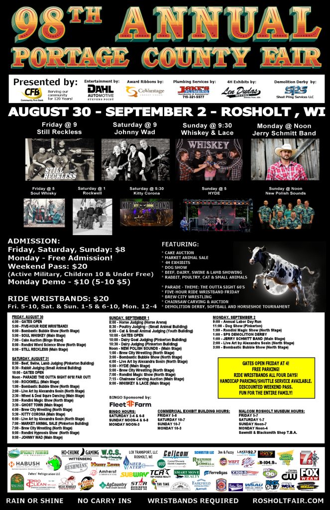 Portage County Fair – Rosholt – Wisconsin